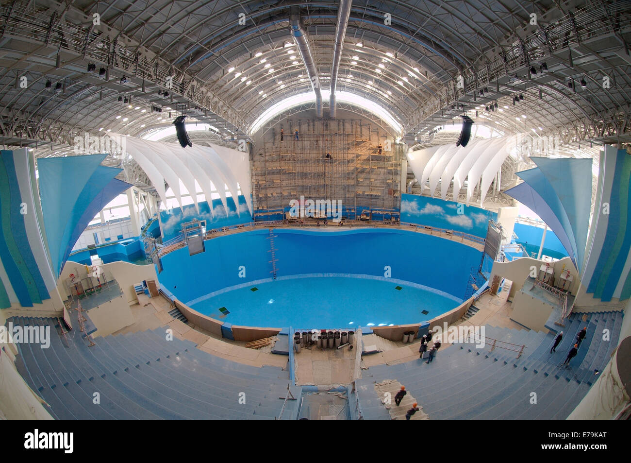 The pool at the aquarium, Vladivostok, Russky Island, Far East ...