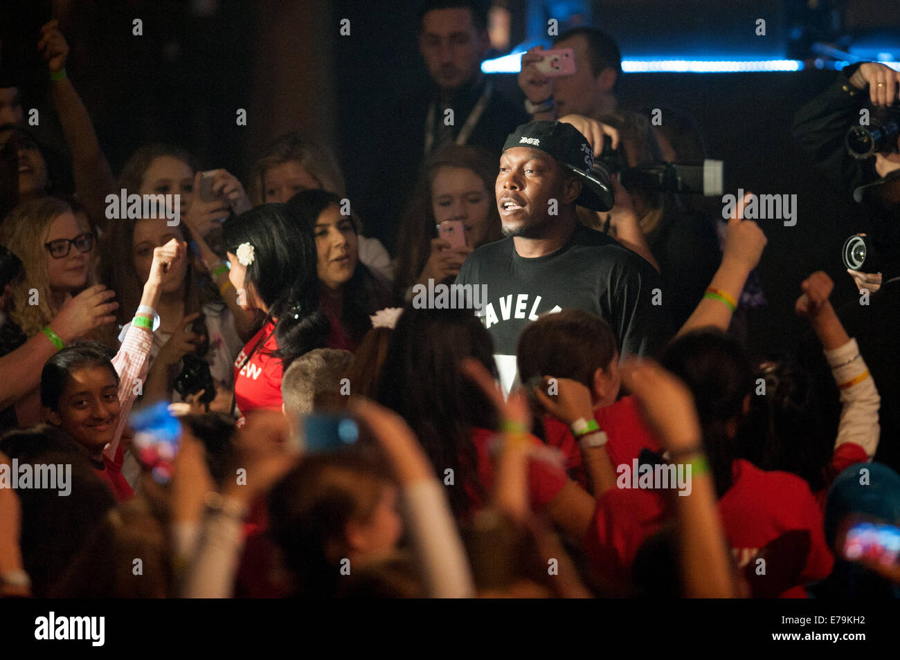 WE Day UK held at Wembley Arena - performances. Featuring: Dizzee ...