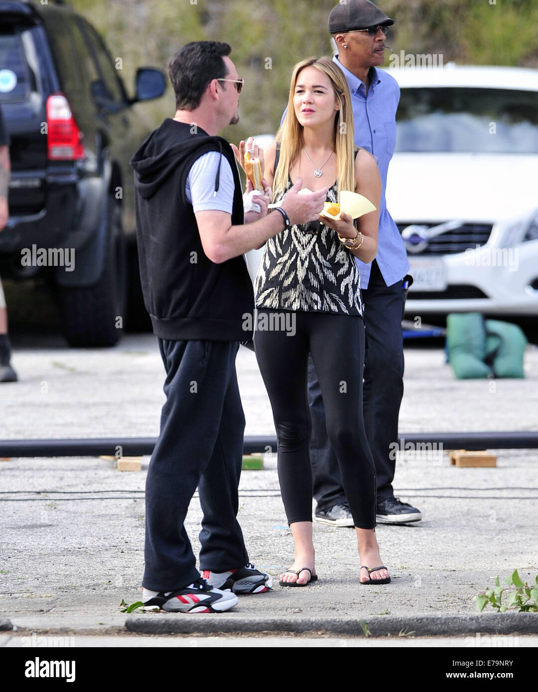 On the set of the 'Entourage' movie Featuring: kevin dillon,ashley ...