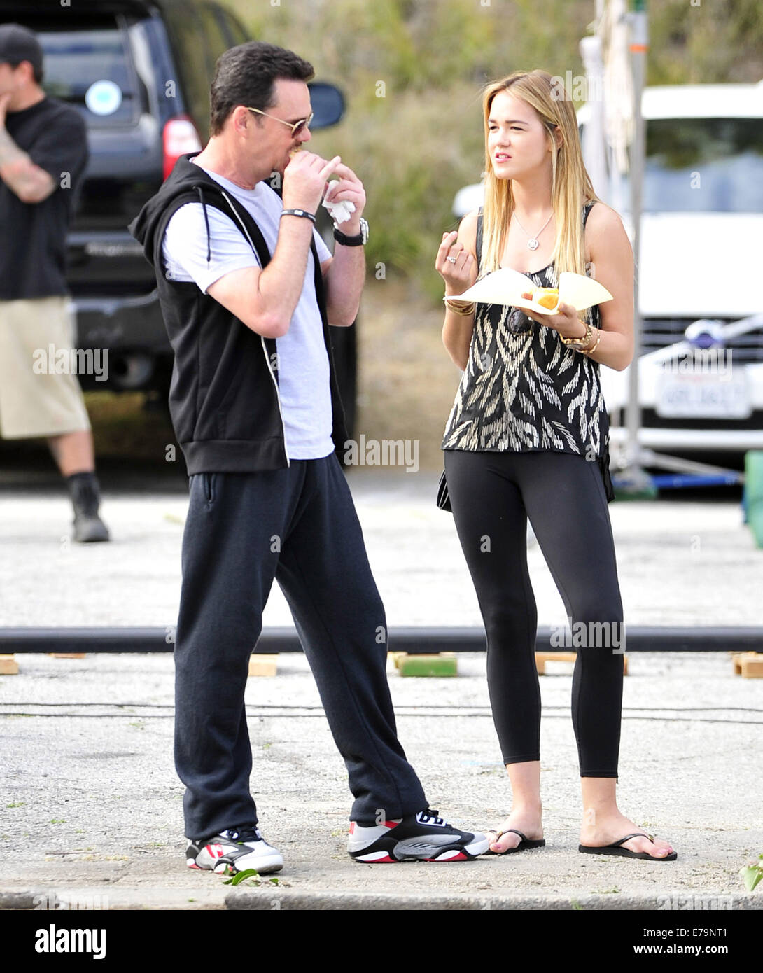 On the set of the 'Entourage' movie Featuring: kevin dillon,ashley ...
