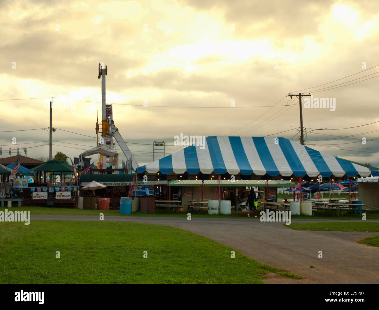 Hot air balloon festival at fairgrounds hi-res stock photography and ...