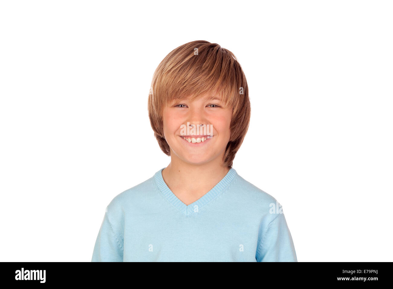 Portrait of adorable child isolated on a over white background Stock ...