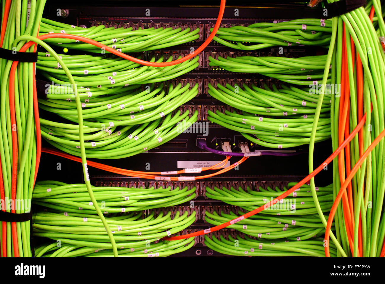 Network cables connected switch hi-res stock photography and images - Alamy