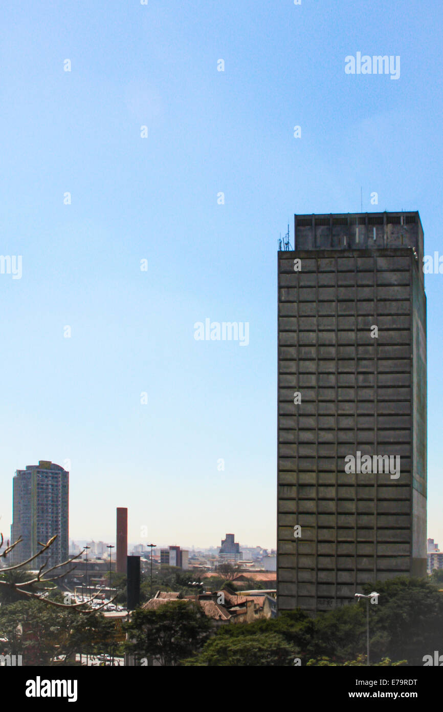 Solitary tower block - Lone tower block standing tall against the sky ...