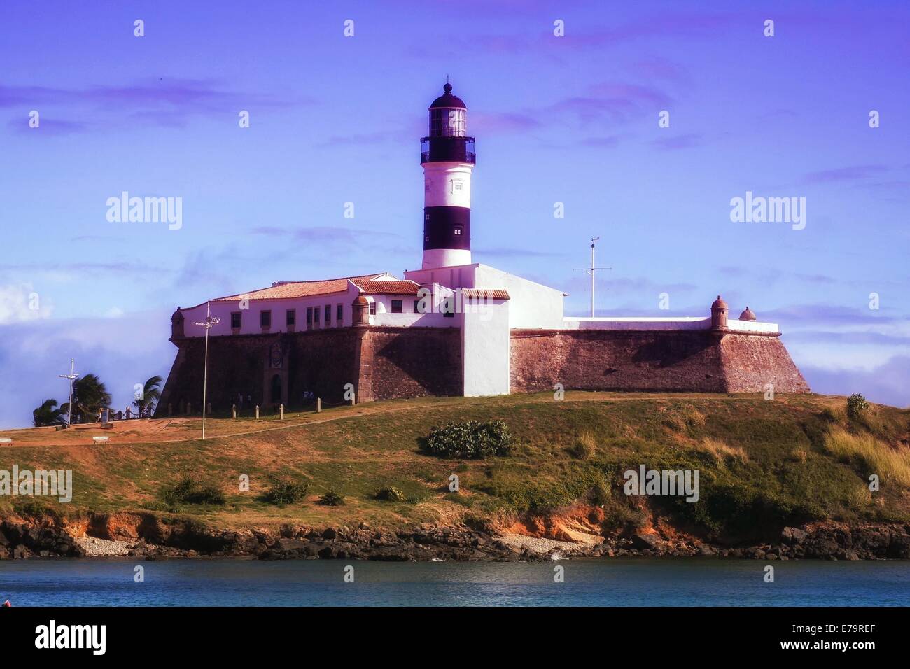 Sunset lighthouse - Purple skies over the Barra lighthouse, Salvador ...