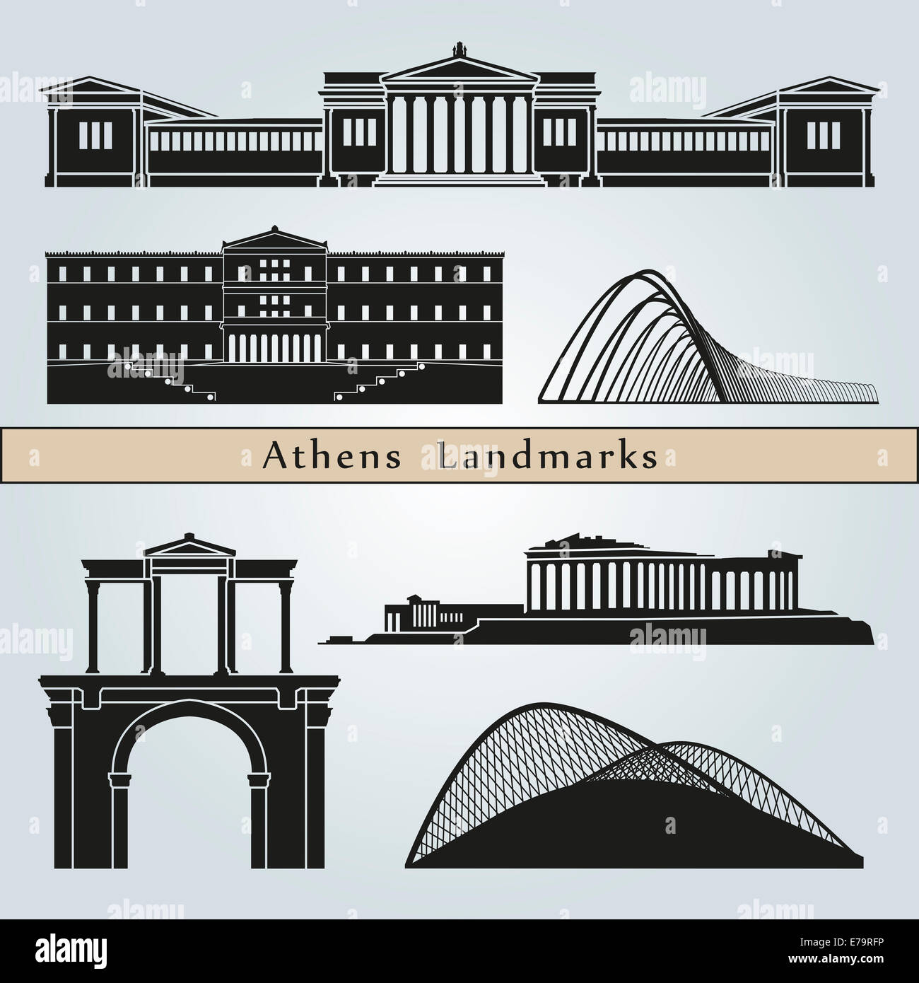 Athens landmarks and monuments Stock Photo - Alamy