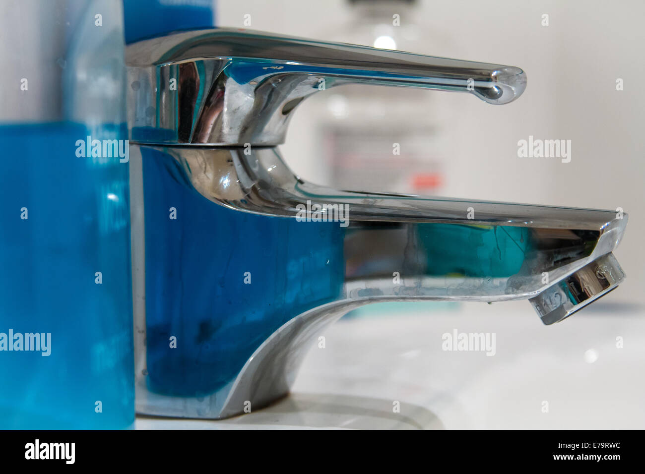 Tap - View of a bathroom tap taken close up Stock Photo - Alamy