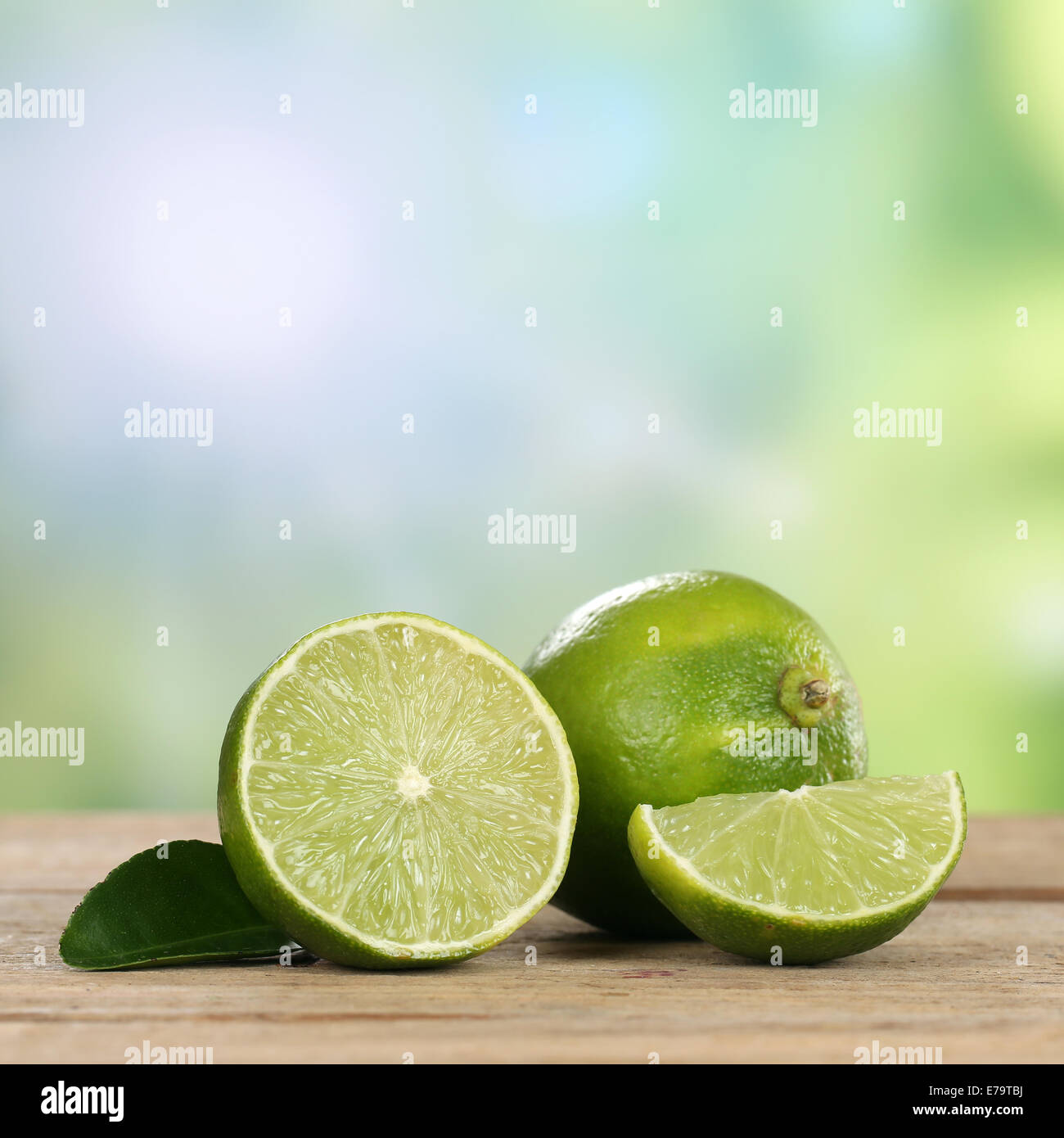 Healthy lime fruits in summer with copyspace Stock Photo - Alamy