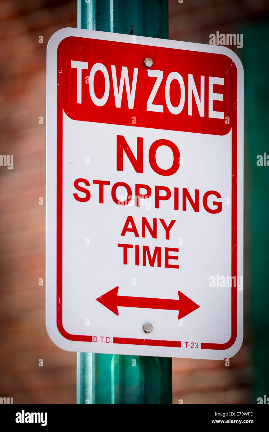 Sign Traffic Warning No Stopping High Resolution Stock Photography and ...