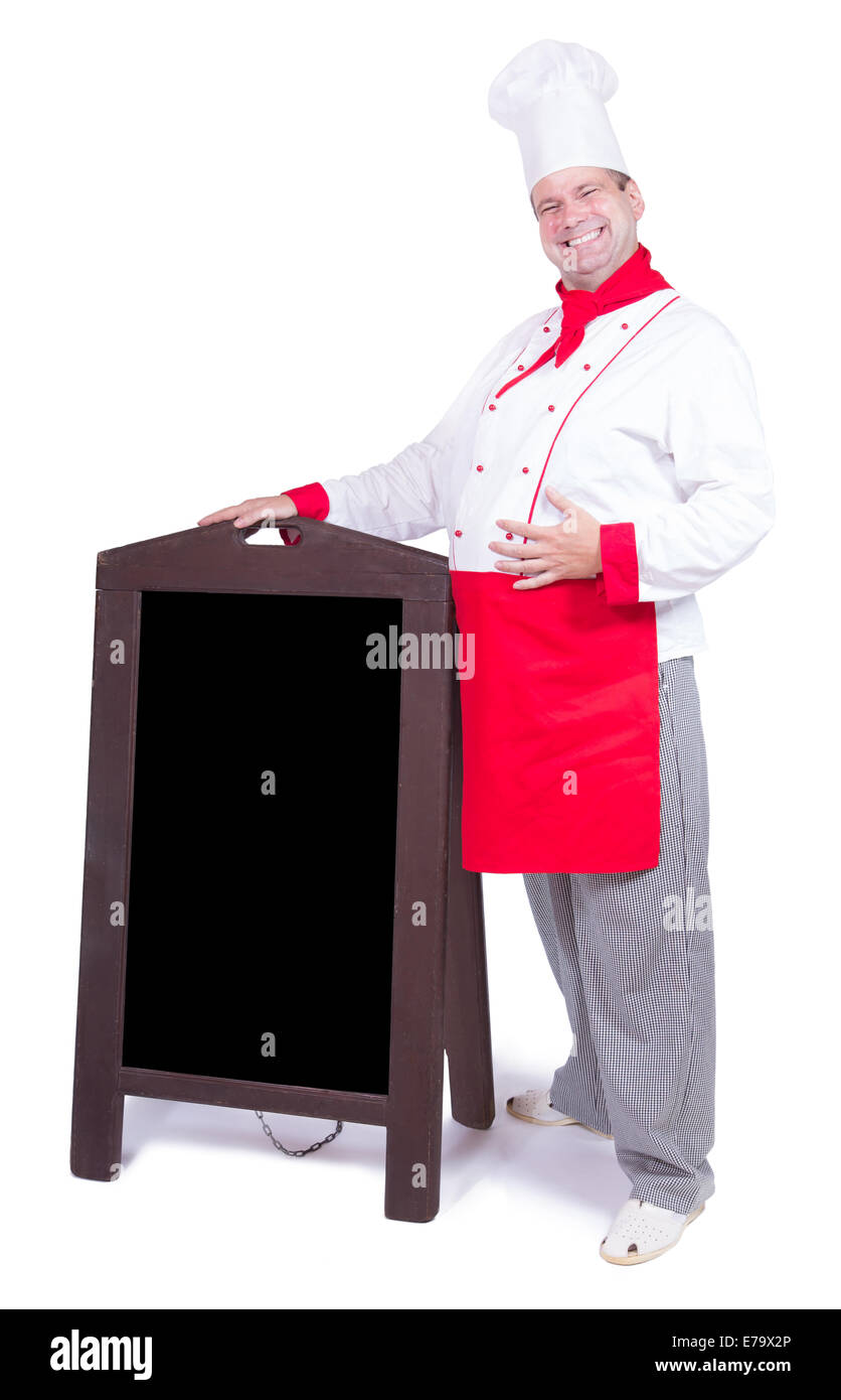 Smile male chef standing Cut Out Stock Images & Pictures - Alamy