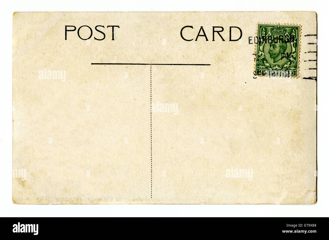 A vintage Postcard over a plain white background Stock Photo - Alamy