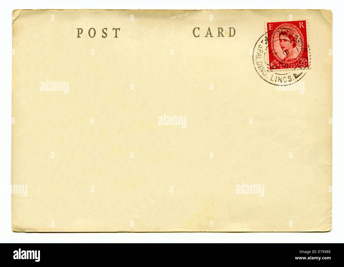 A vintage Postcard over a plain white background Stock Photo - Alamy