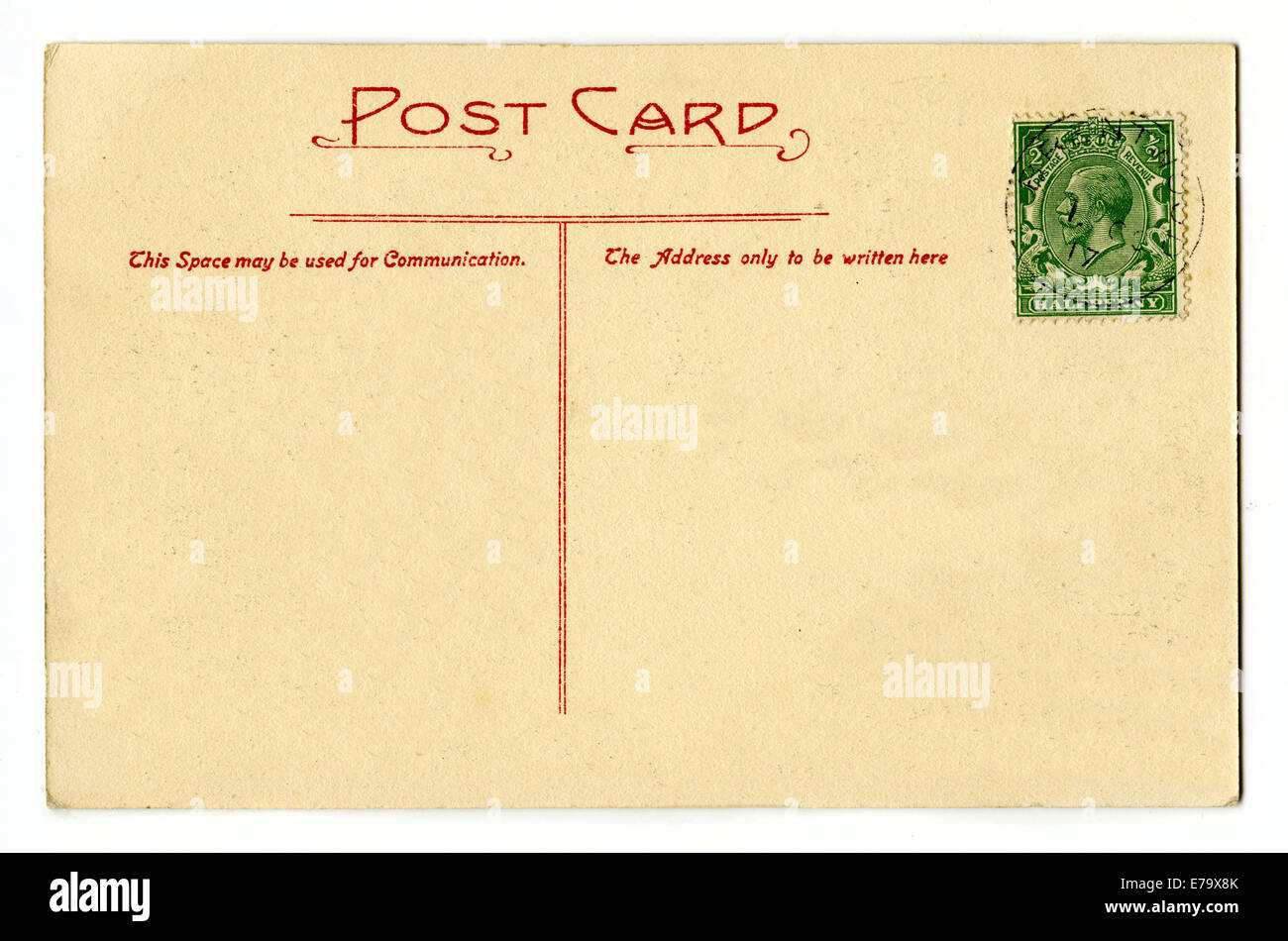 A vintage Postcard over a plain white background Stock Photo - Alamy