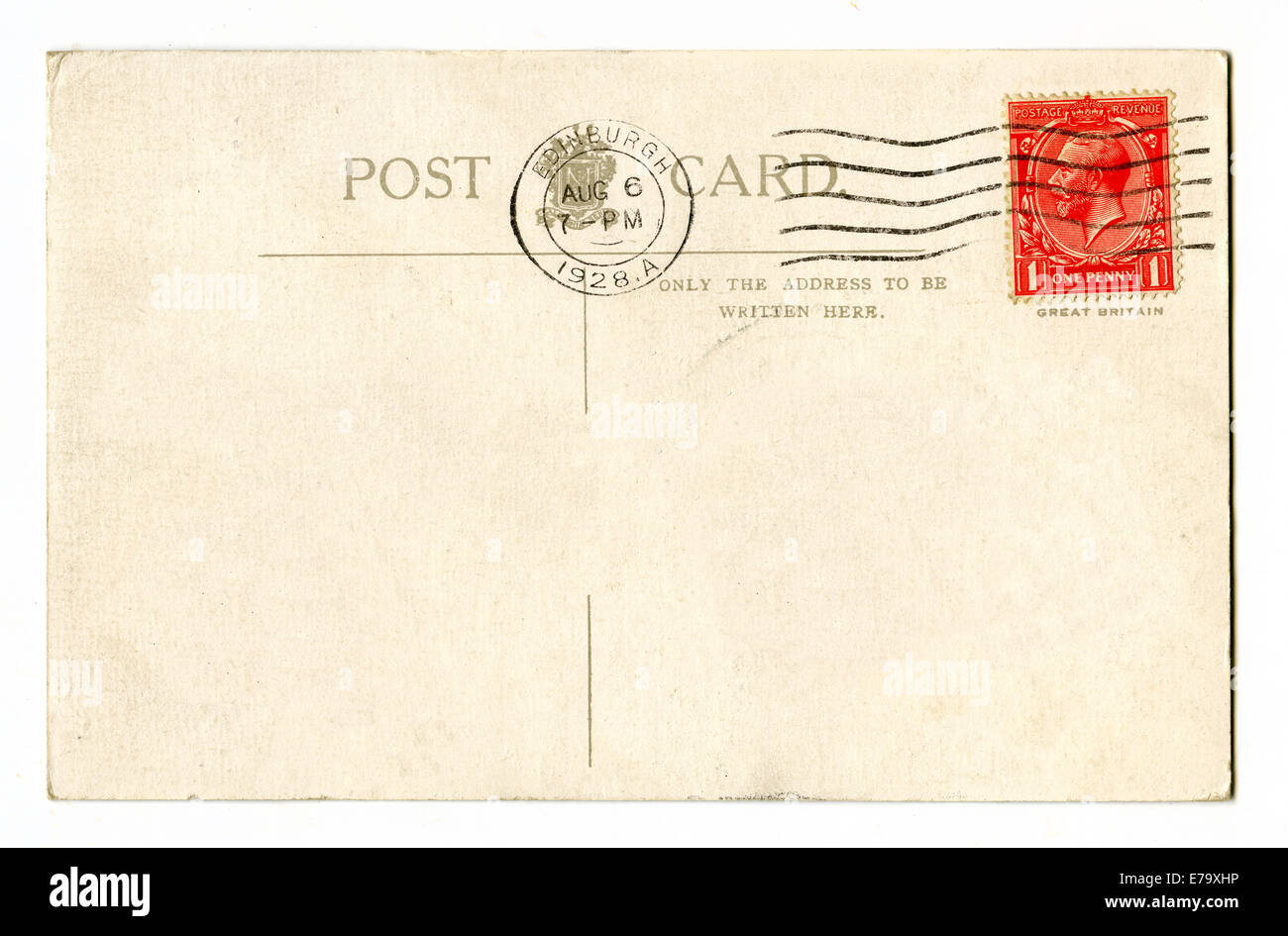 A vintage Postcard over a plain white background Stock Photo - Alamy