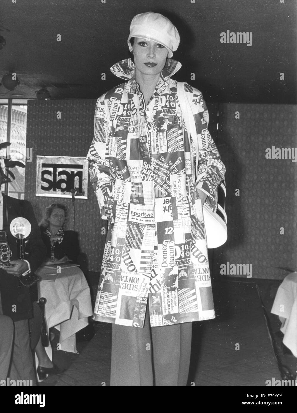 During fashion show presentation Black and White Stock Photos & Images ...