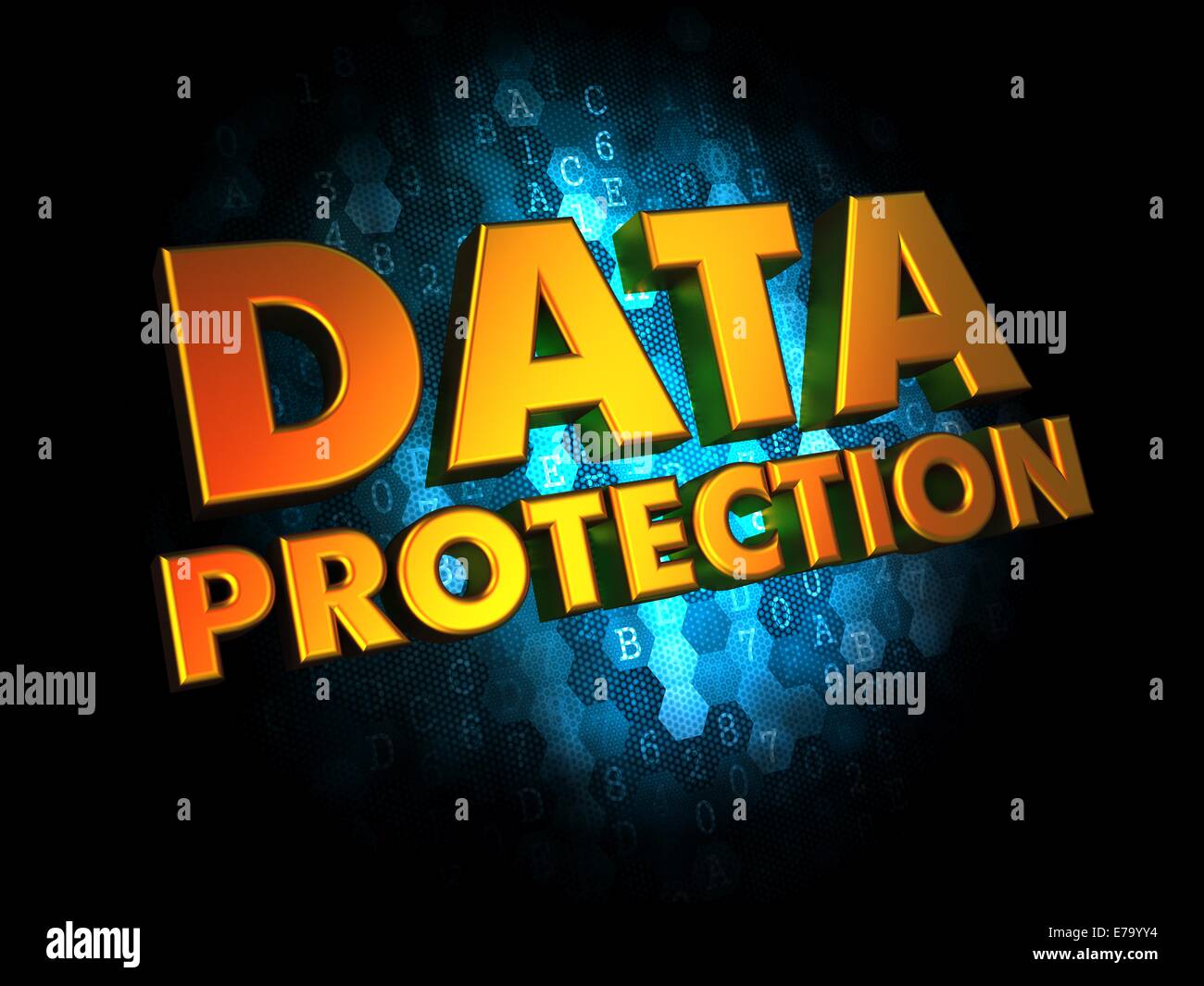 Data Protection - on Digital Background Stock Photo - Alamy