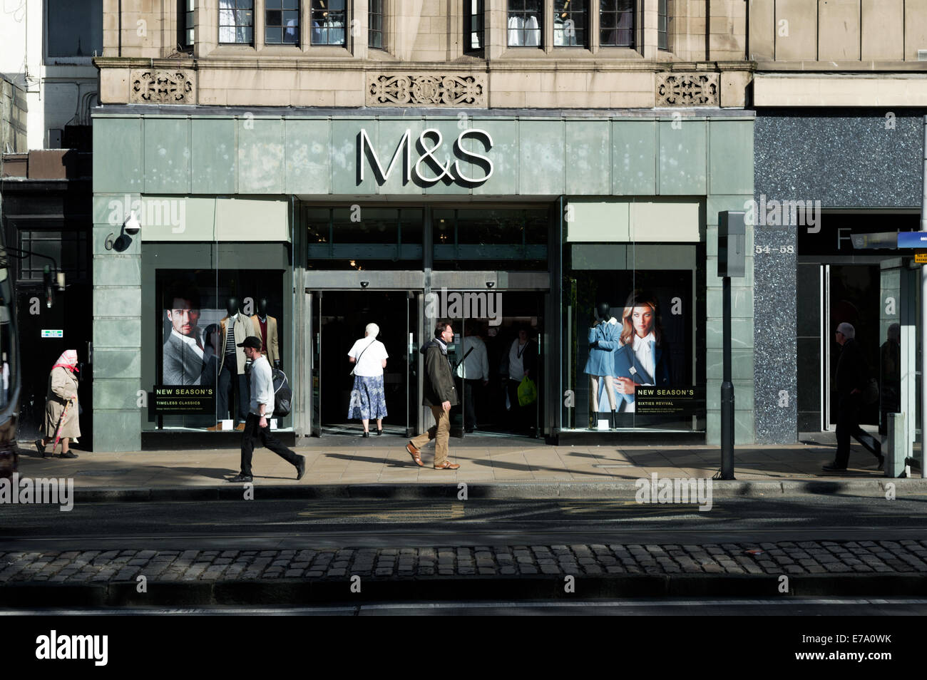 Marks and spencer shop front entrance exterior hi-res stock photography ...