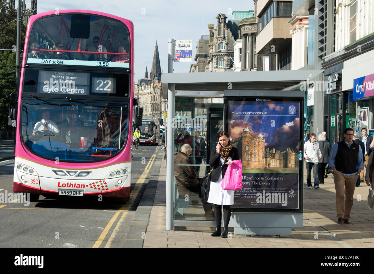 Bus stop edinburgh hi-res stock photography and images - Alamy