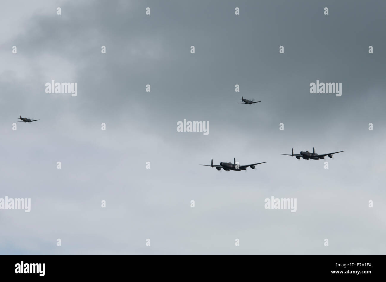 Battle of Britain Memorial Flight flies over the skies at Portrush ...