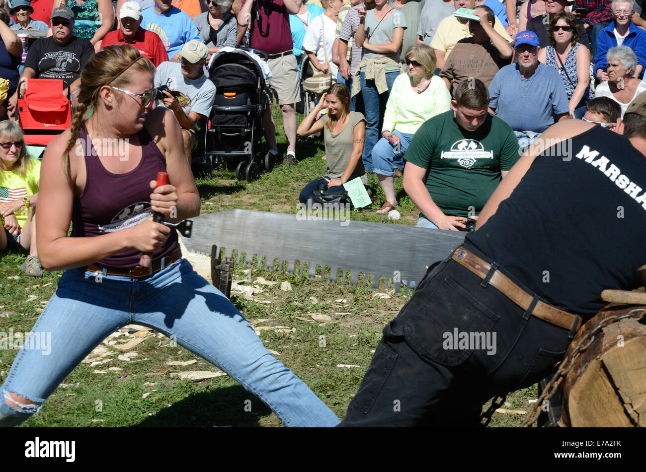 Through and through sawing hi-res stock photography and images - Alamy