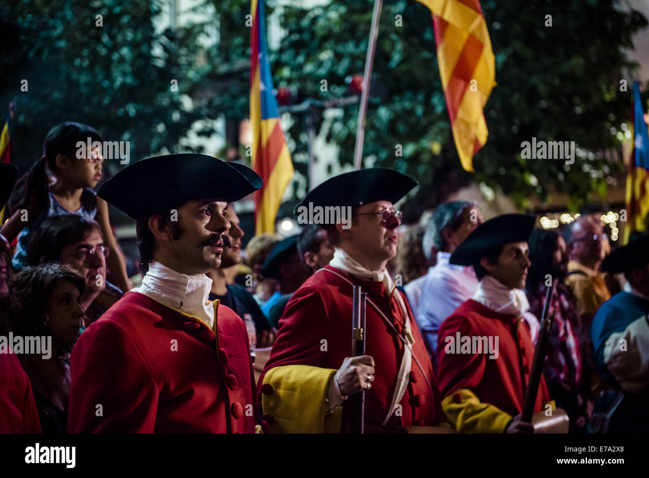 Barcelona, Spain. 10th September, 2014. A group of northern Catalan ...