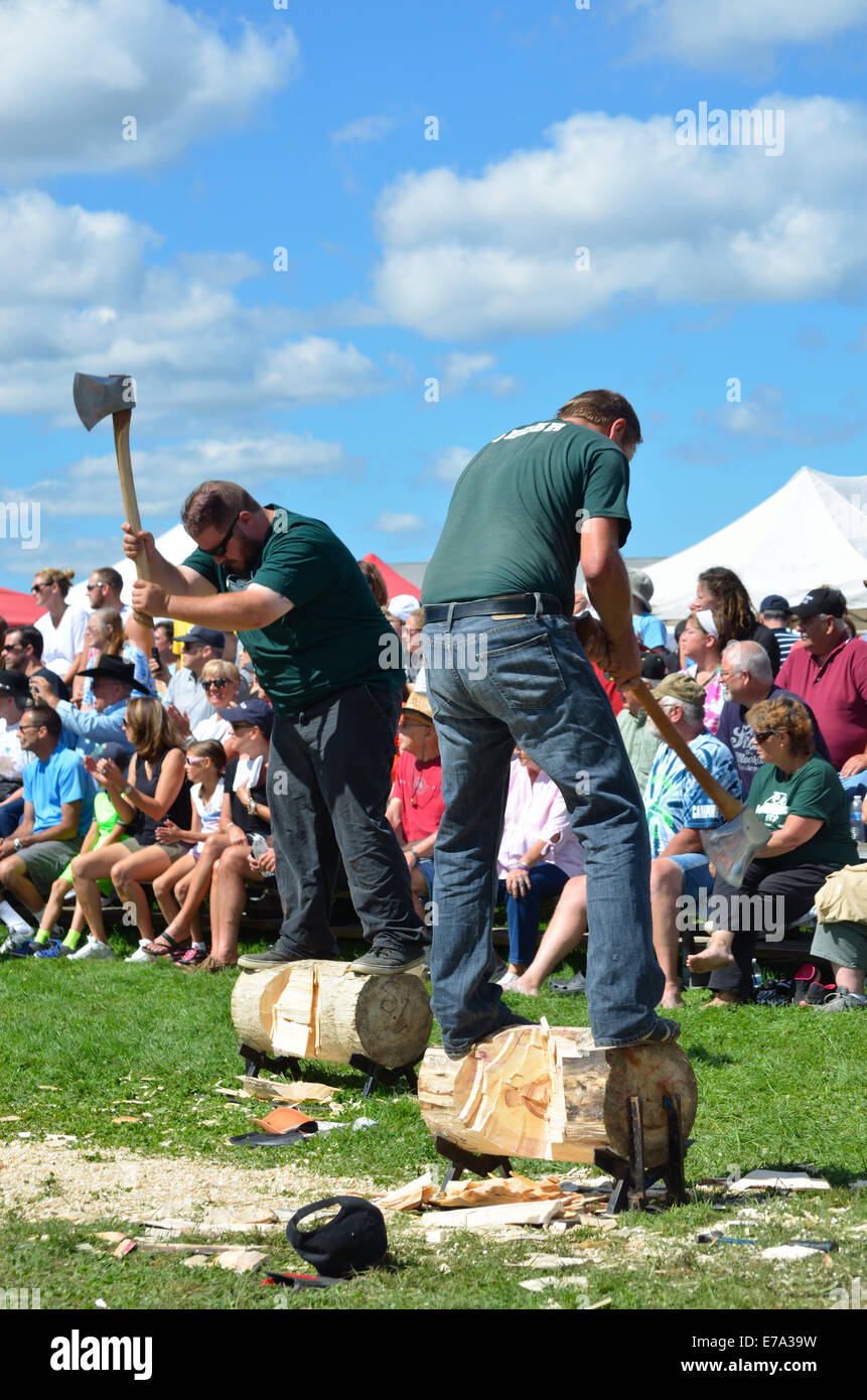 Wood chopping competition hi-res stock photography and images - Alamy