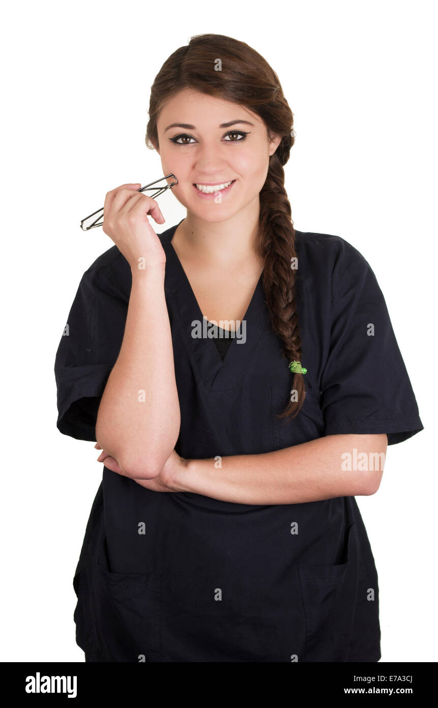 Medical young woman nurse doctor intern portrait Stock Photo - Alamy