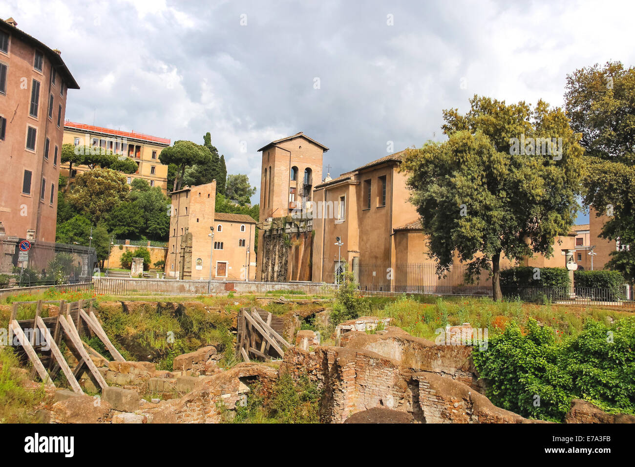 Excavations in the historical part of Rome, Italy Stock Photo - Alamy