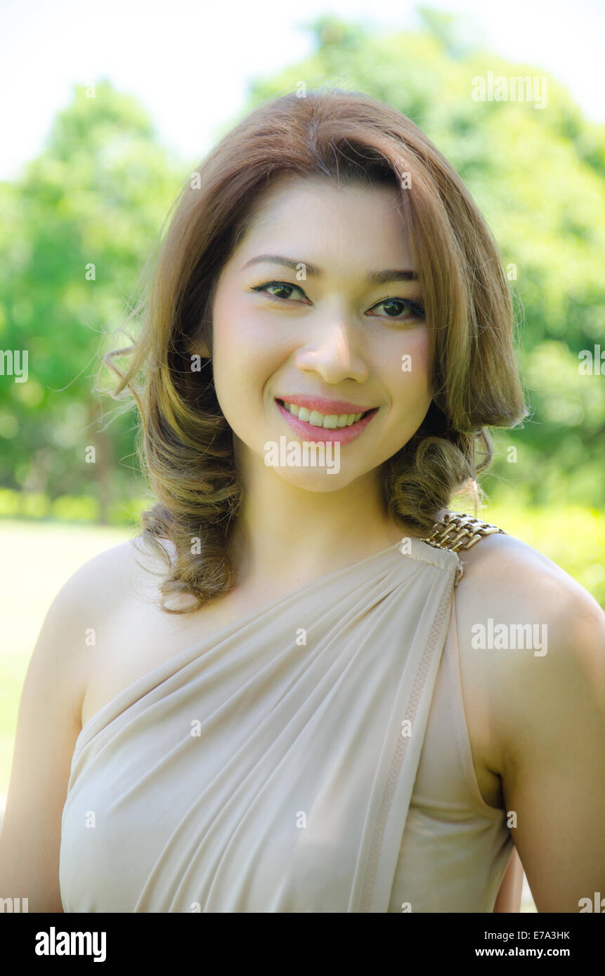 beautiful face of Asian woman Stock Photo - Alamy