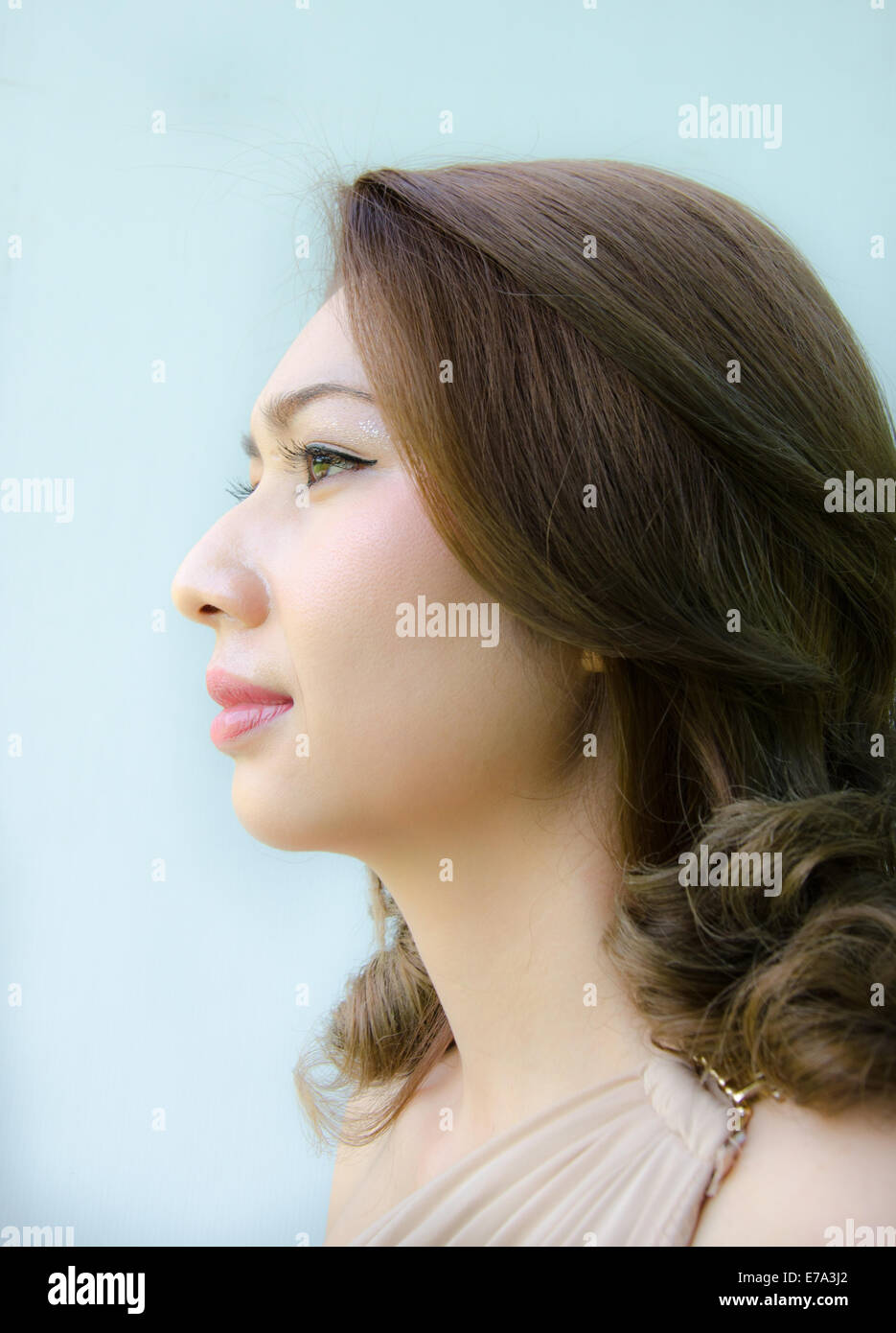 beautiful face of Asian woman Stock Photo - Alamy