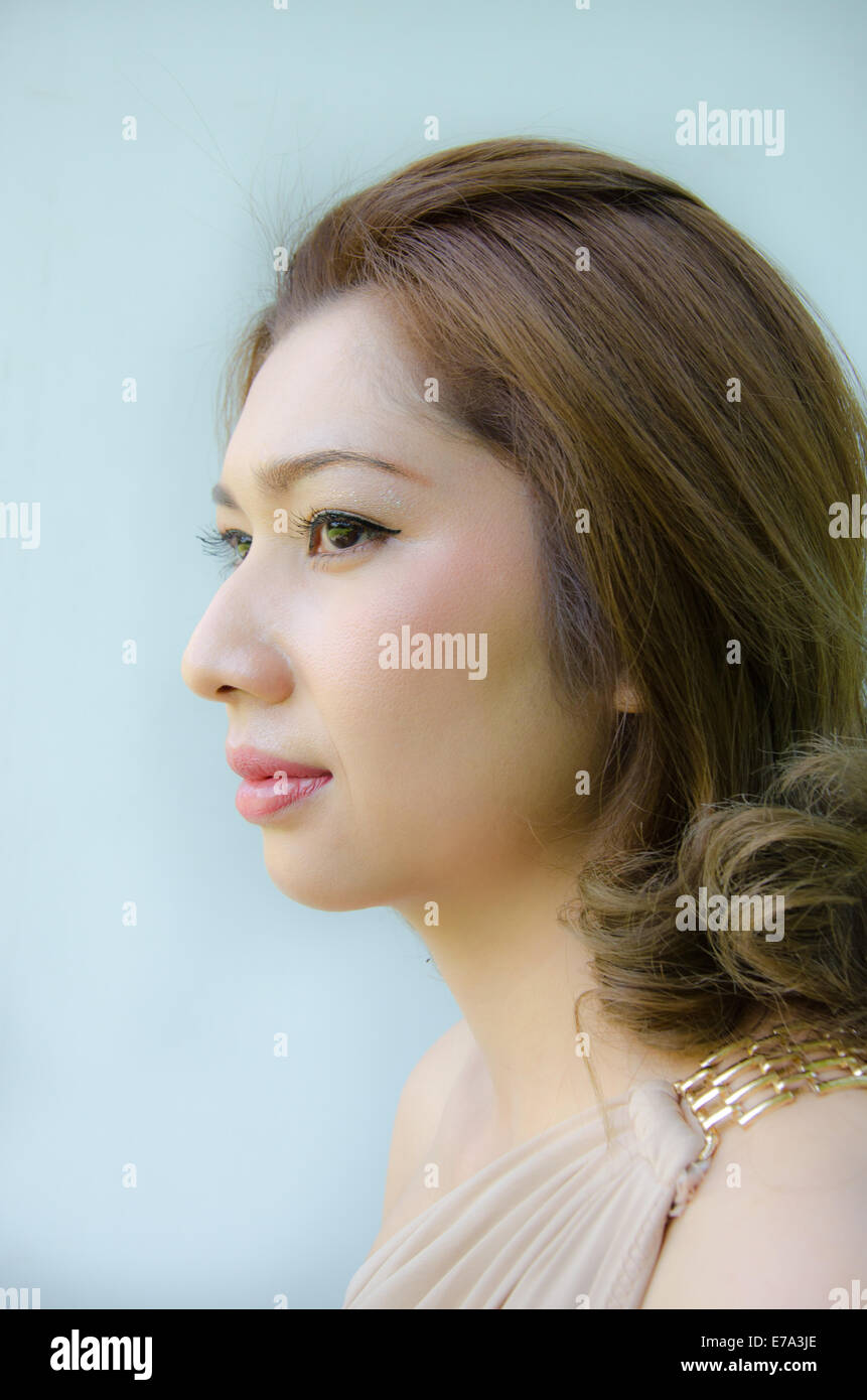beautiful face of Asian woman Stock Photo - Alamy