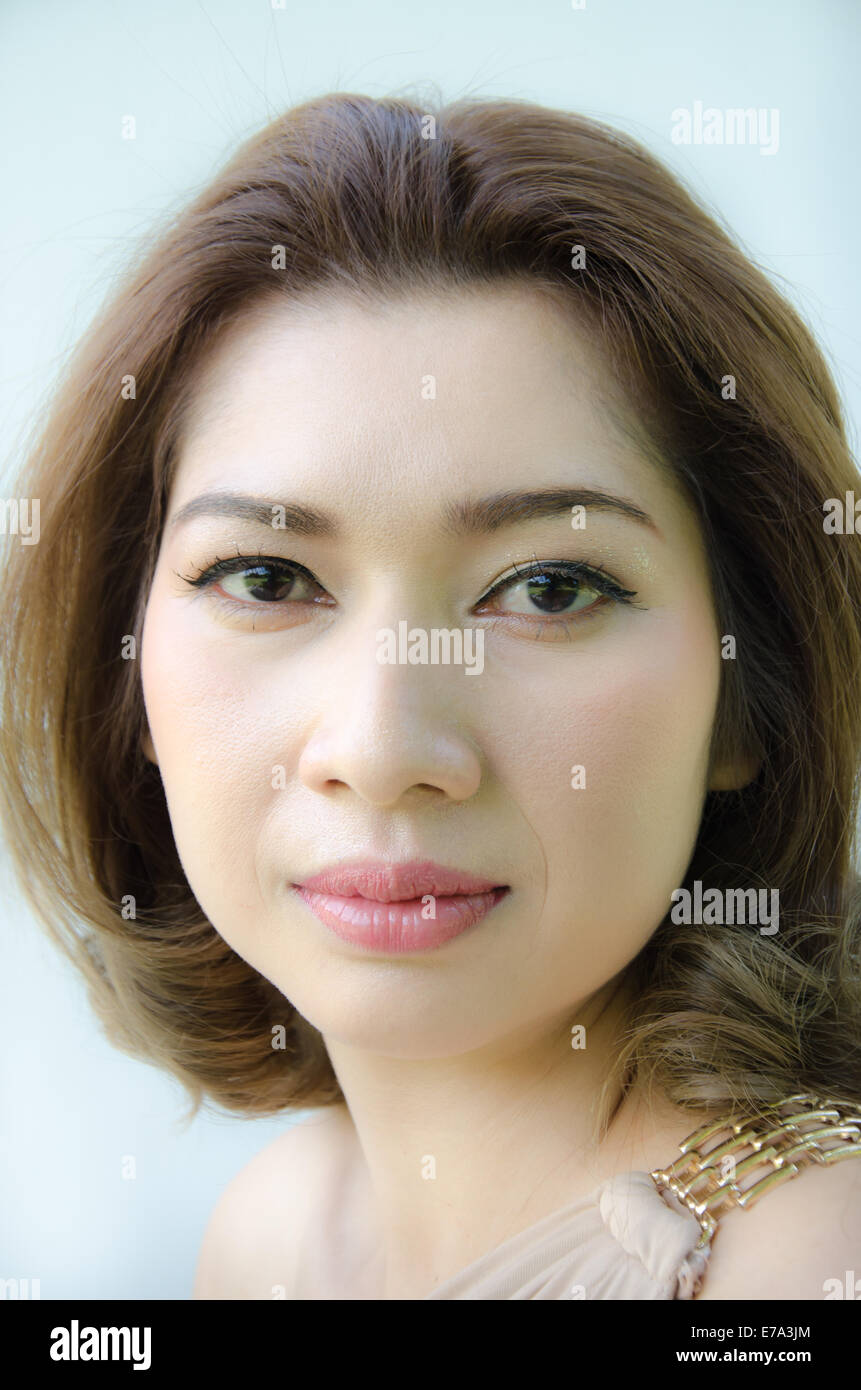 beautiful face of Asian woman Stock Photo - Alamy