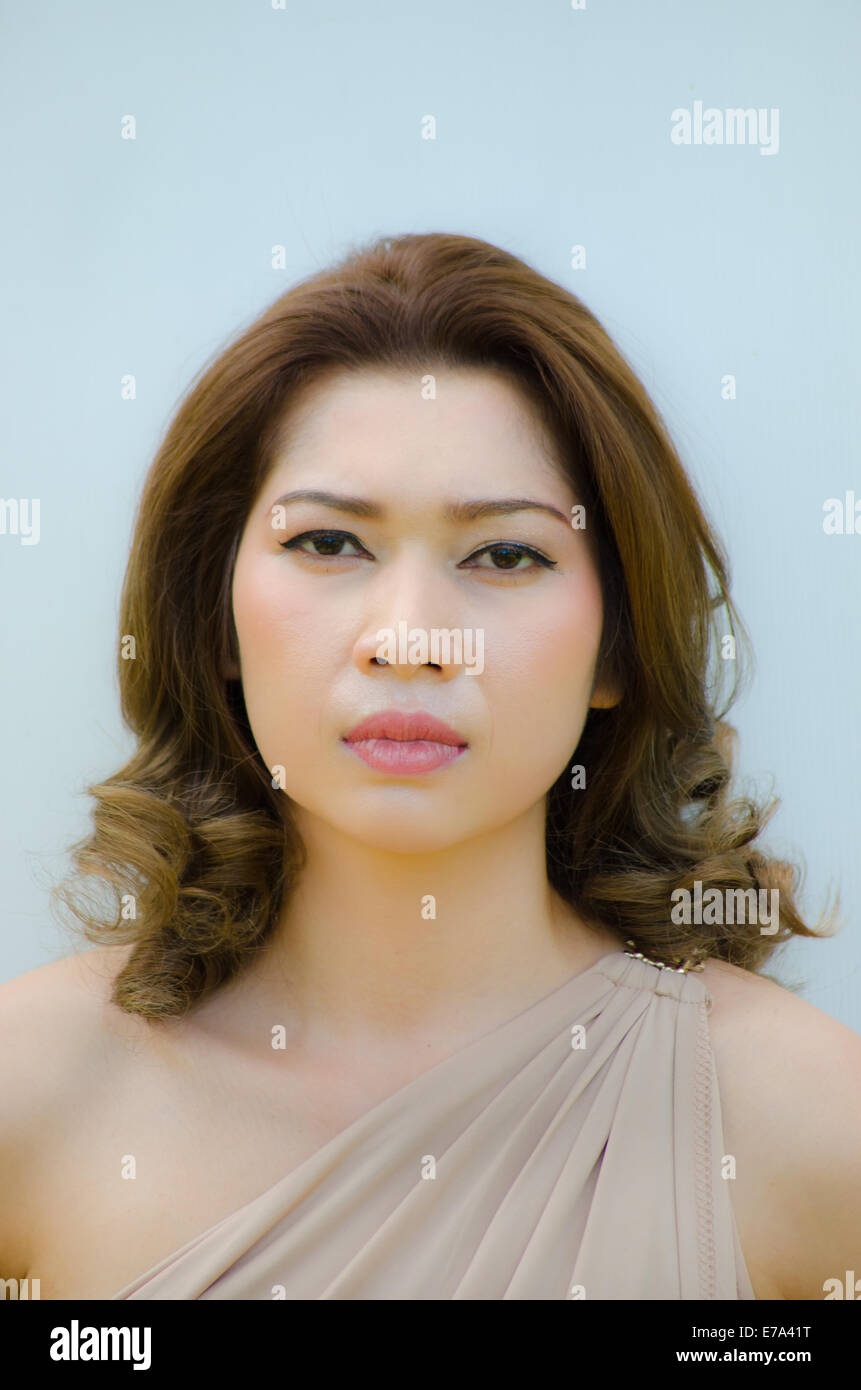 Asian woman face hi-res stock photography and images - Alamy