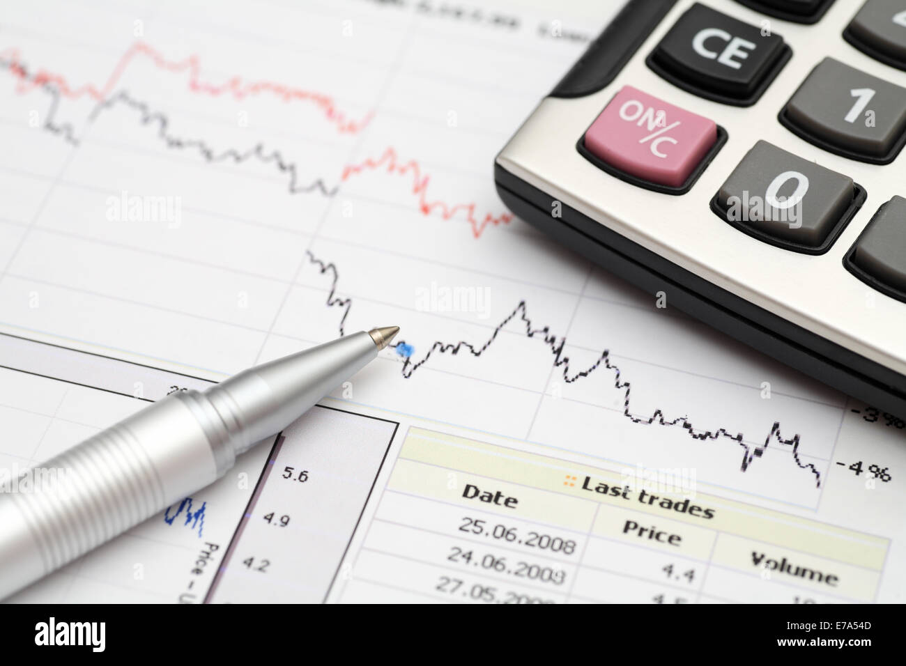 Financial statements. Business Graph. SDOF. Close-up Stock Photo - Alamy