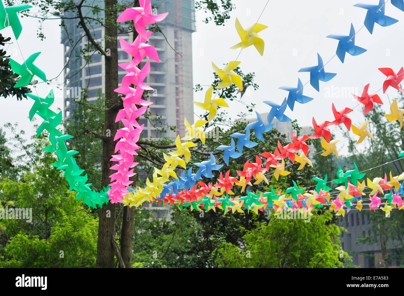 colorful pinwheels for children's day in china Stock Photo - Alamy