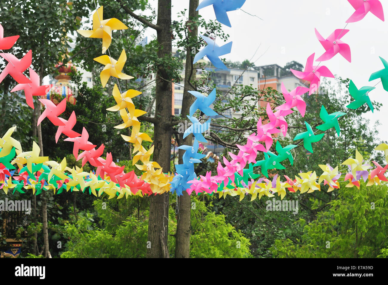 colorful pinwheels for children's day in china Stock Photo - Alamy