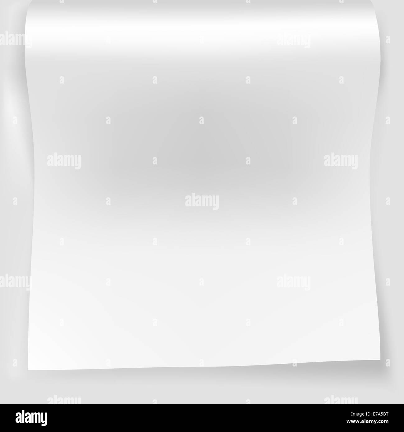 Blank white sheet of curved Stock Photo - Alamy