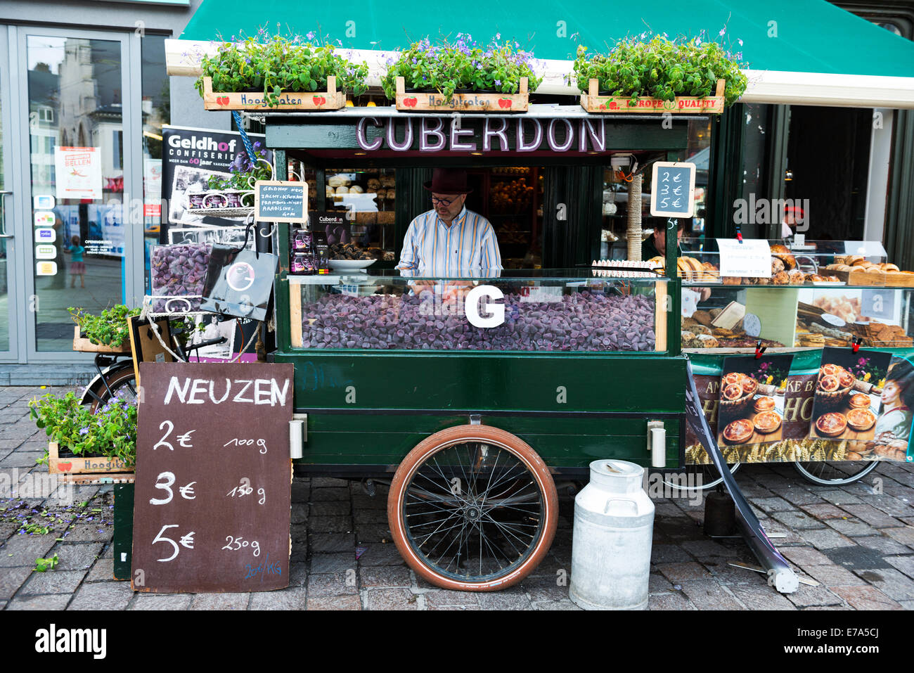 A Cuberdon candy stall selling the 'Nose of Ghent' candy in the ...