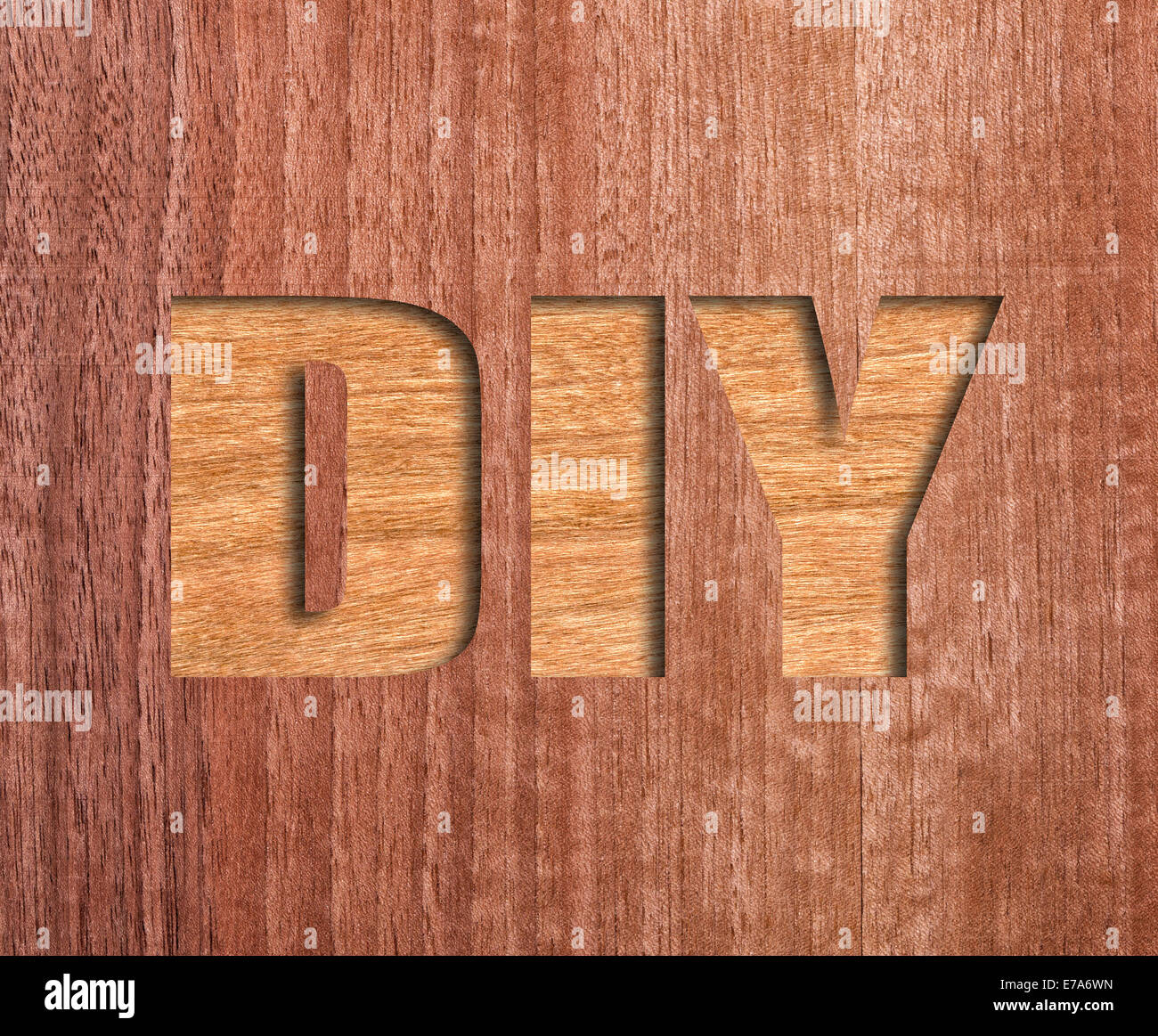 diy text on real wood Stock Photo - Alamy