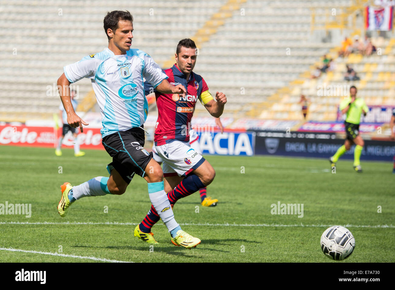 Bologna, Italy. 7th Sep, 2014. Pedro Ferreira (Entella), Archimede ...