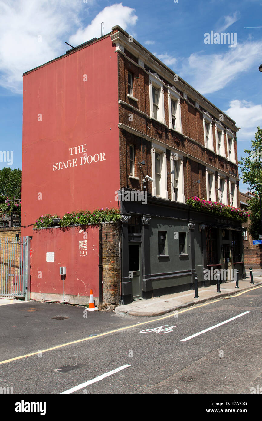 The Stage Door Pub from Gray Street, Lambeth, London, England, UK Stock ...