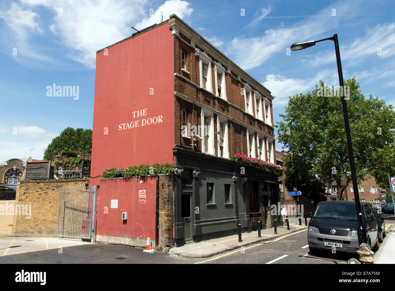 The Stage Door Pub from Gray Street, Lambeth, London, England, UK Stock ...