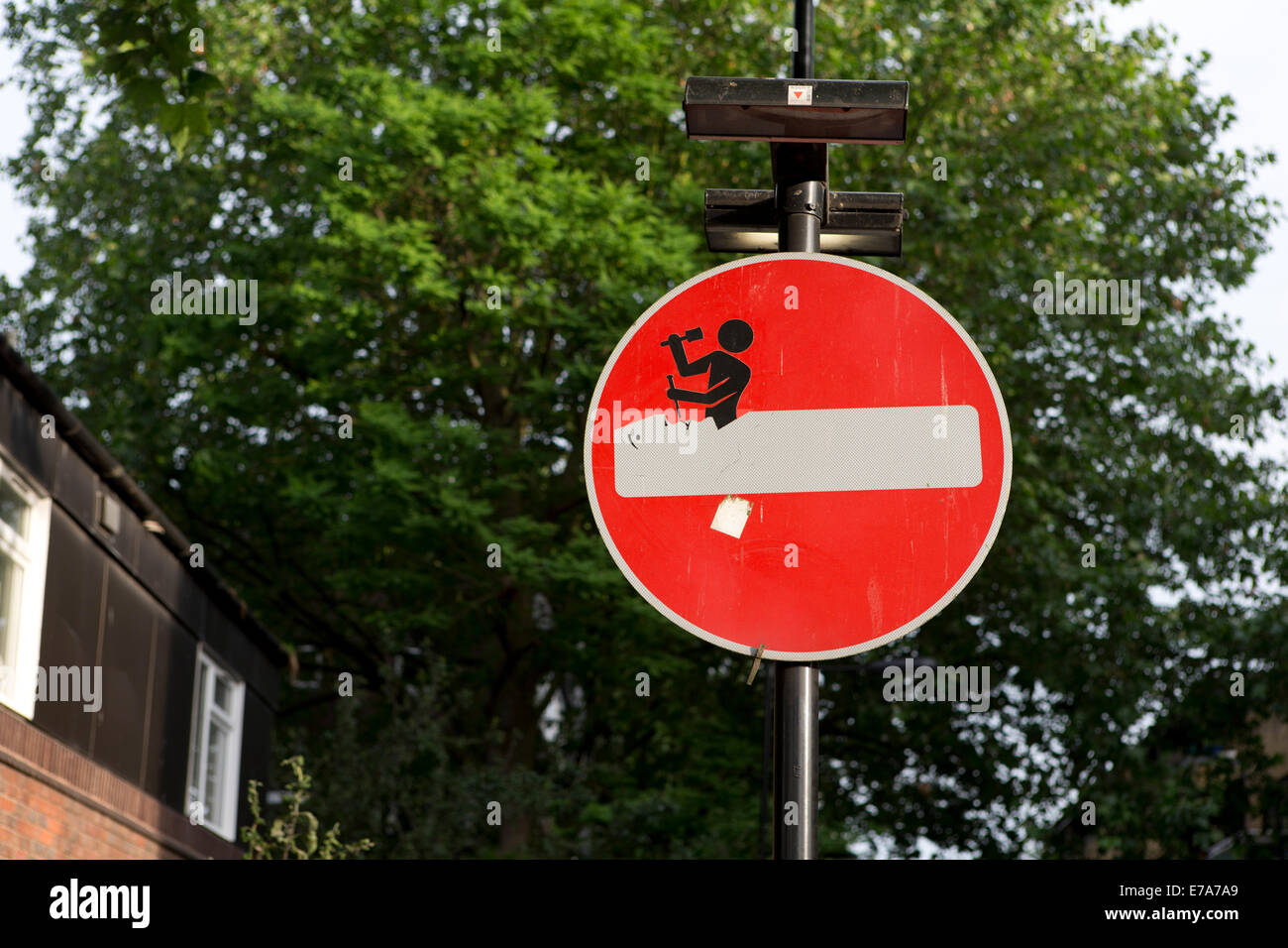 Graffiti on no entry street hi-res stock photography and images - Alamy