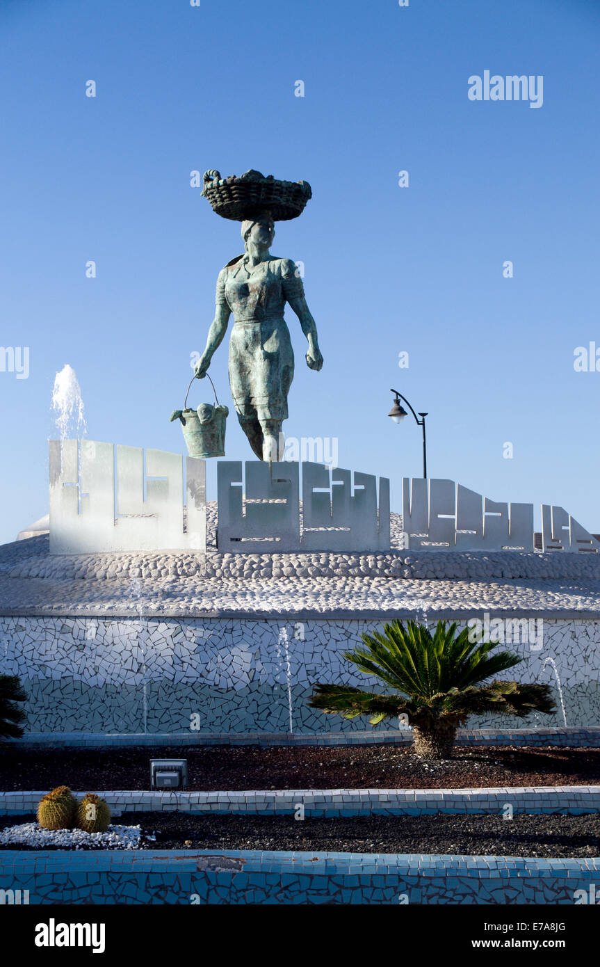 Statue of fish woman Puerto De Santiago, Tenerife, Canary Islands ...