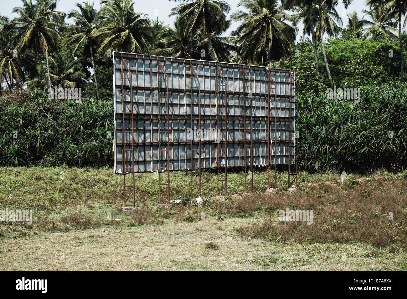 Billboard in field Stock Photo - Alamy