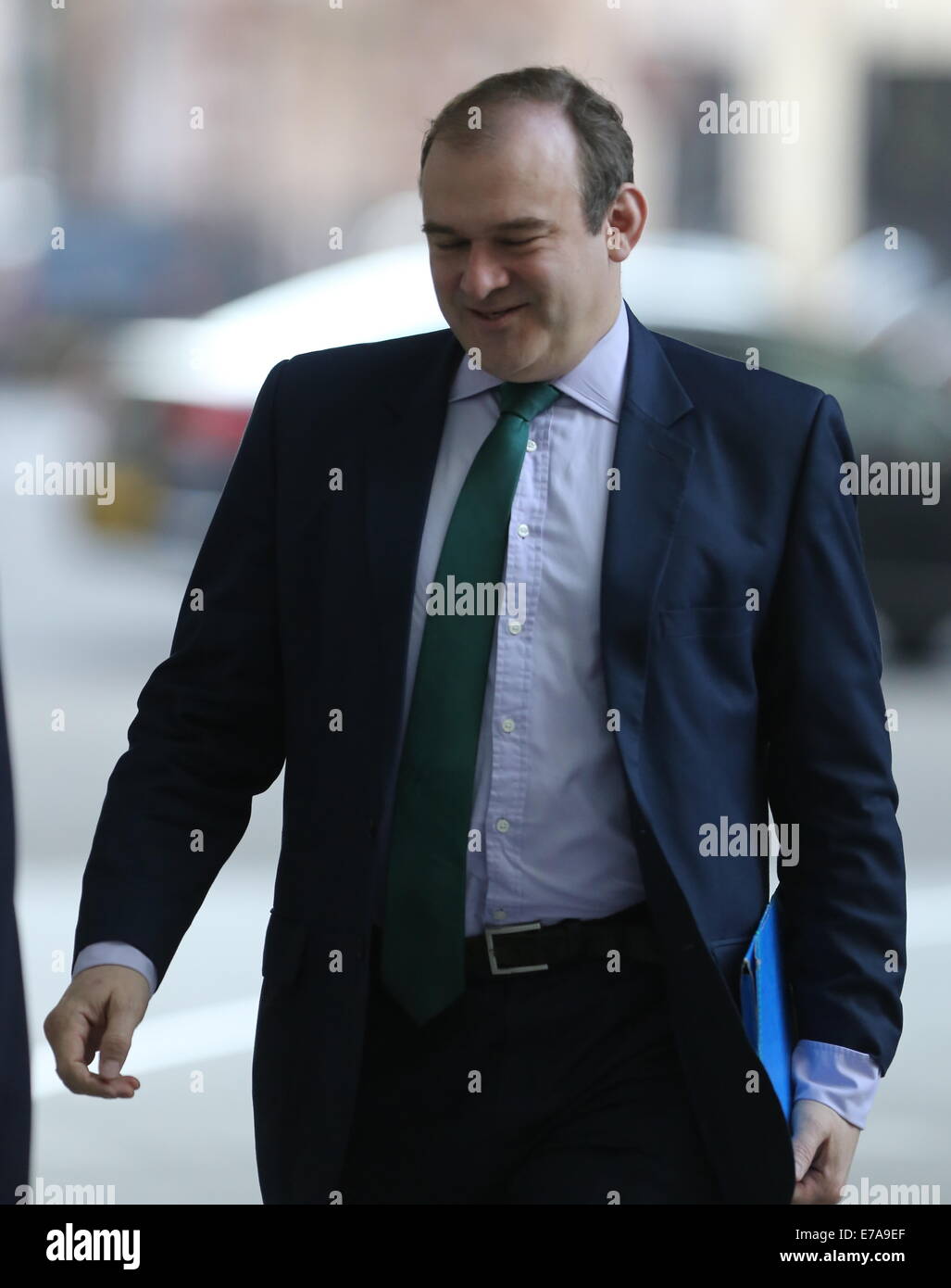 Ed Davey seen arriving at BBC House Featuring: Ed Davey Where: London ...