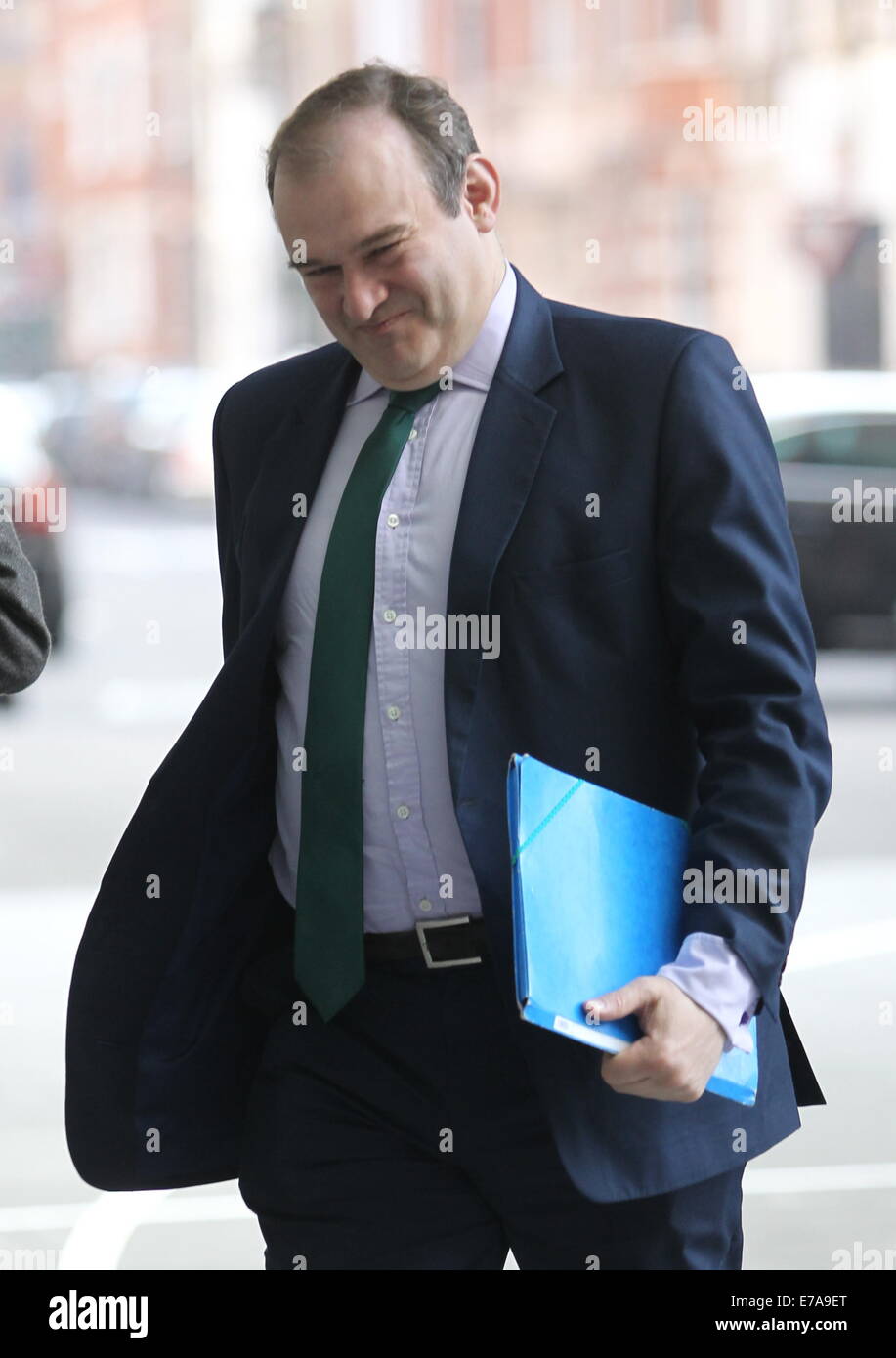 Ed Davey seen arriving at BBC House Featuring: Ed Davey Where: London ...