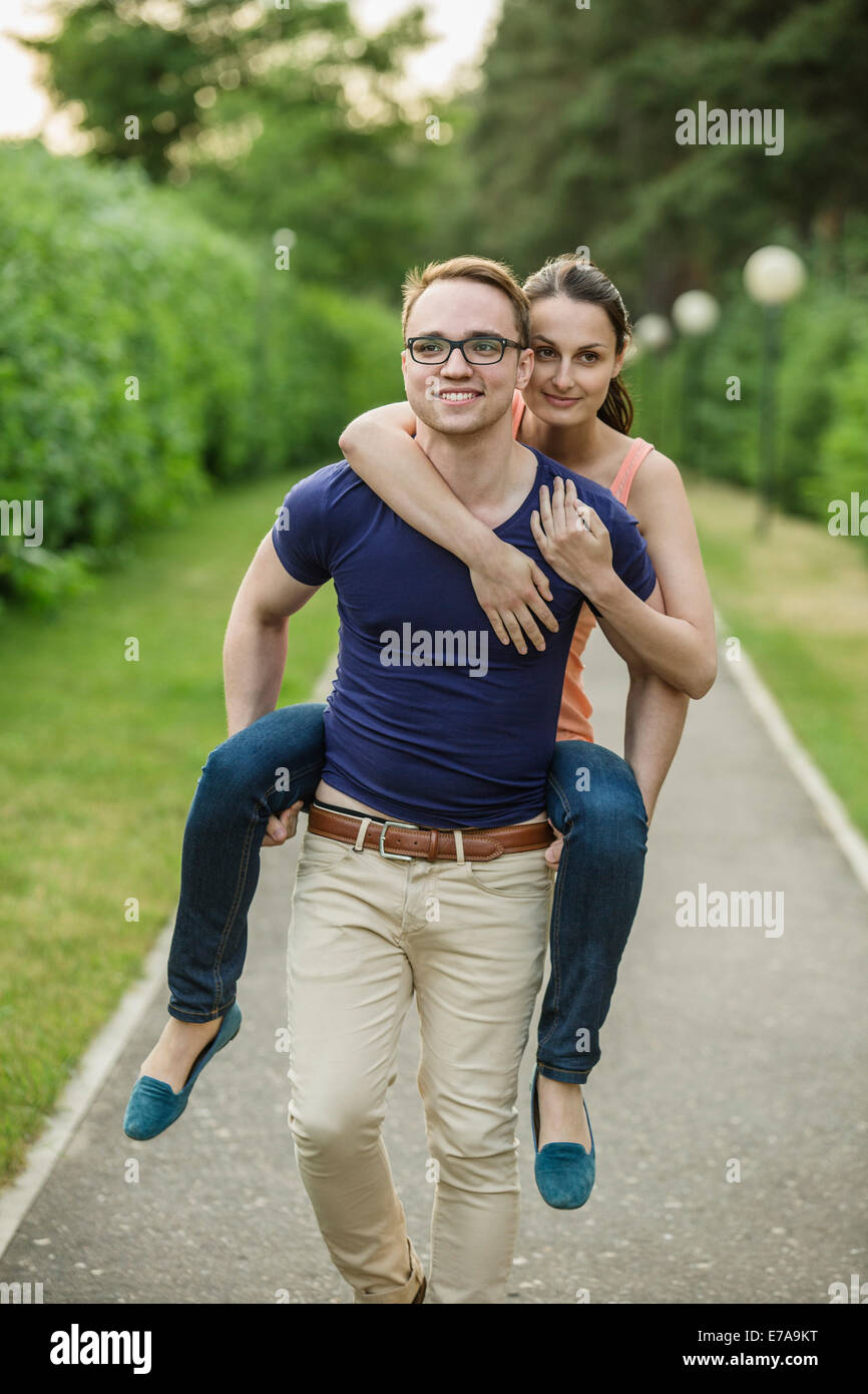 Man giving piggyback ride hi-res stock photography and images - Alamy