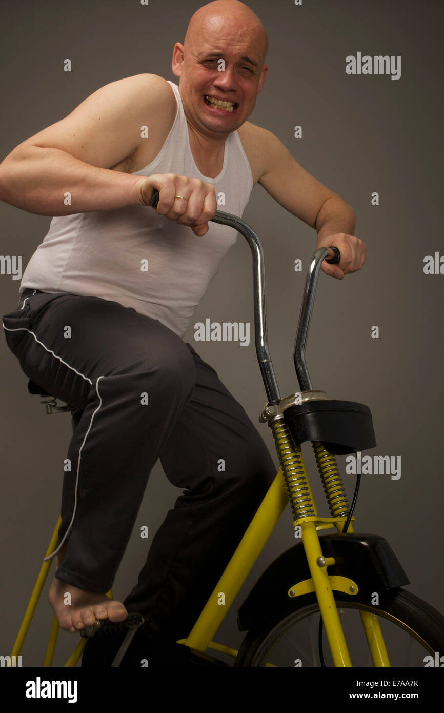 Overweight man bike hi-res stock photography and images - Alamy