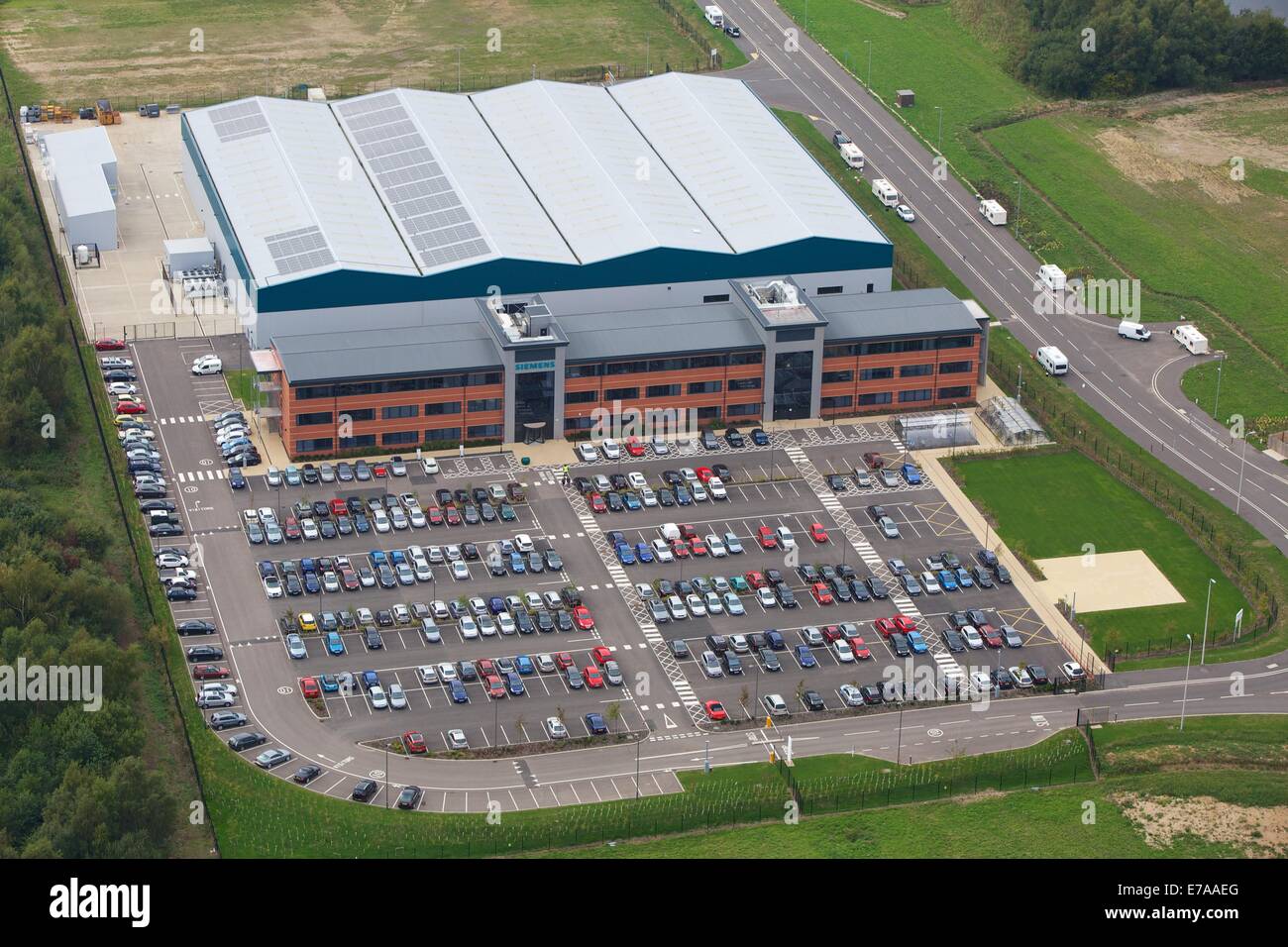 Siemens Teal Park, Lincoln. Aerial Stock Photo - Alamy